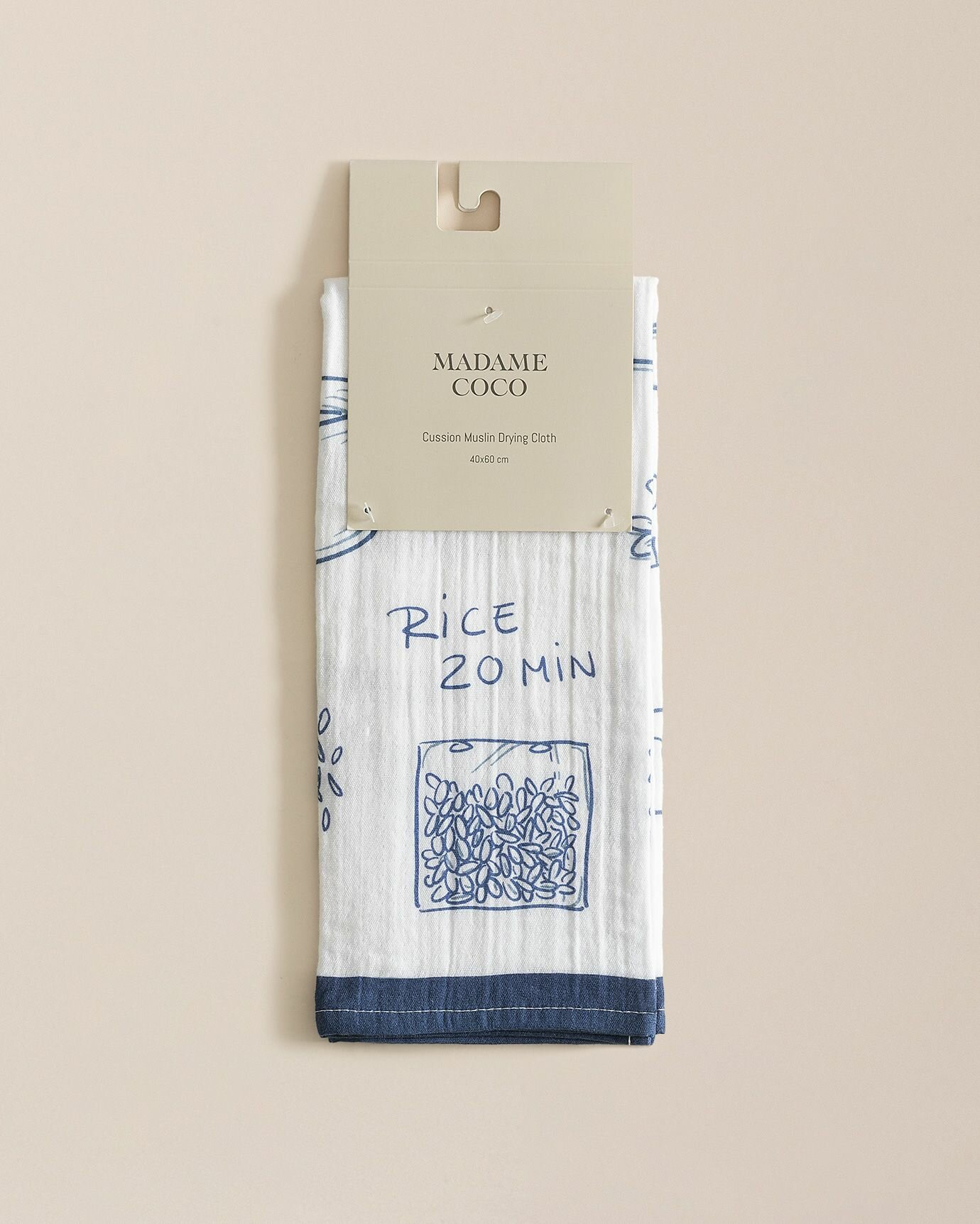 Полотенце кухонное. Состав:100% Хлопок. Размер:40X60CM. Цвет: Белый, Синий/CUSSION