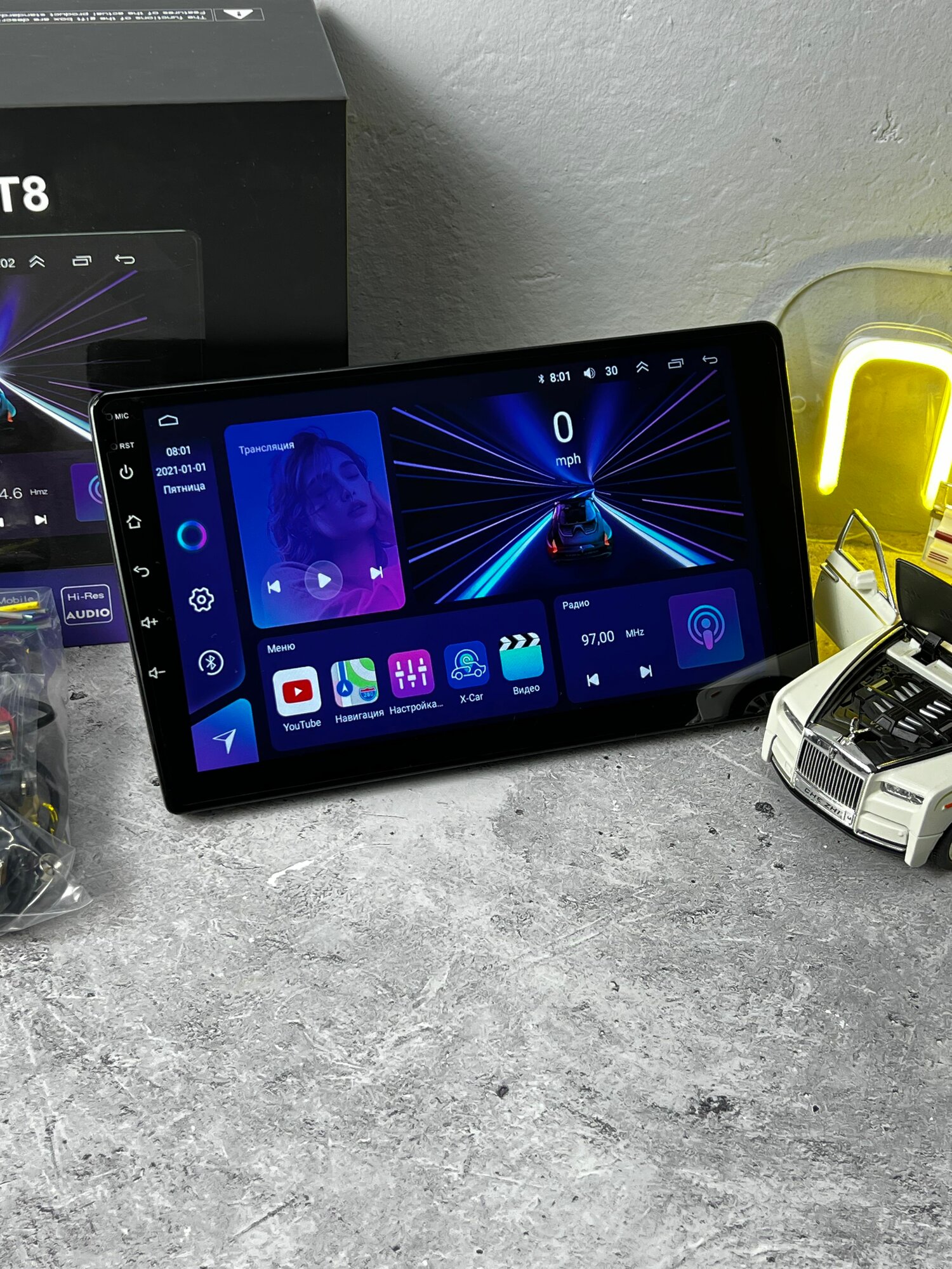 Магнитола для авто с блютуз 2 din 9 дюймов андроид