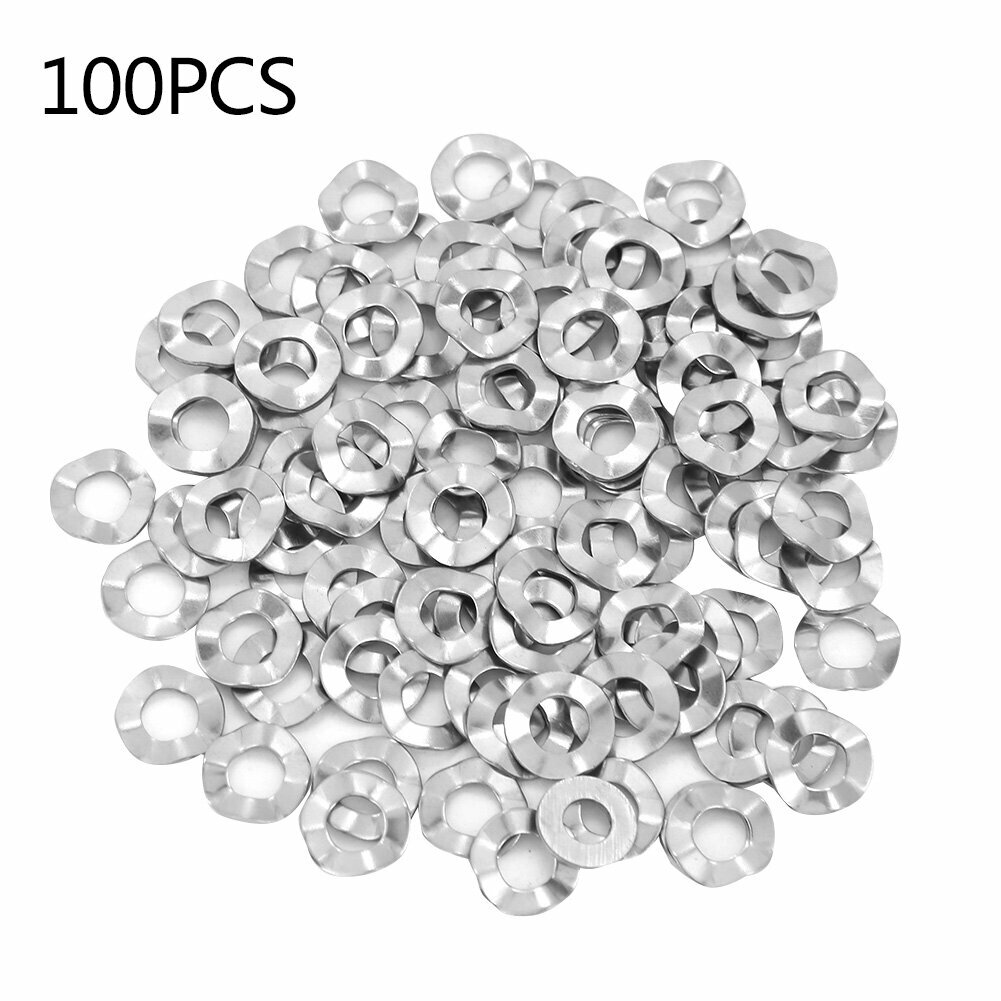 М4 100 шт. волнистые шайбы из нержавеющей стали, пружинные шайбы, инструменты для фиксации