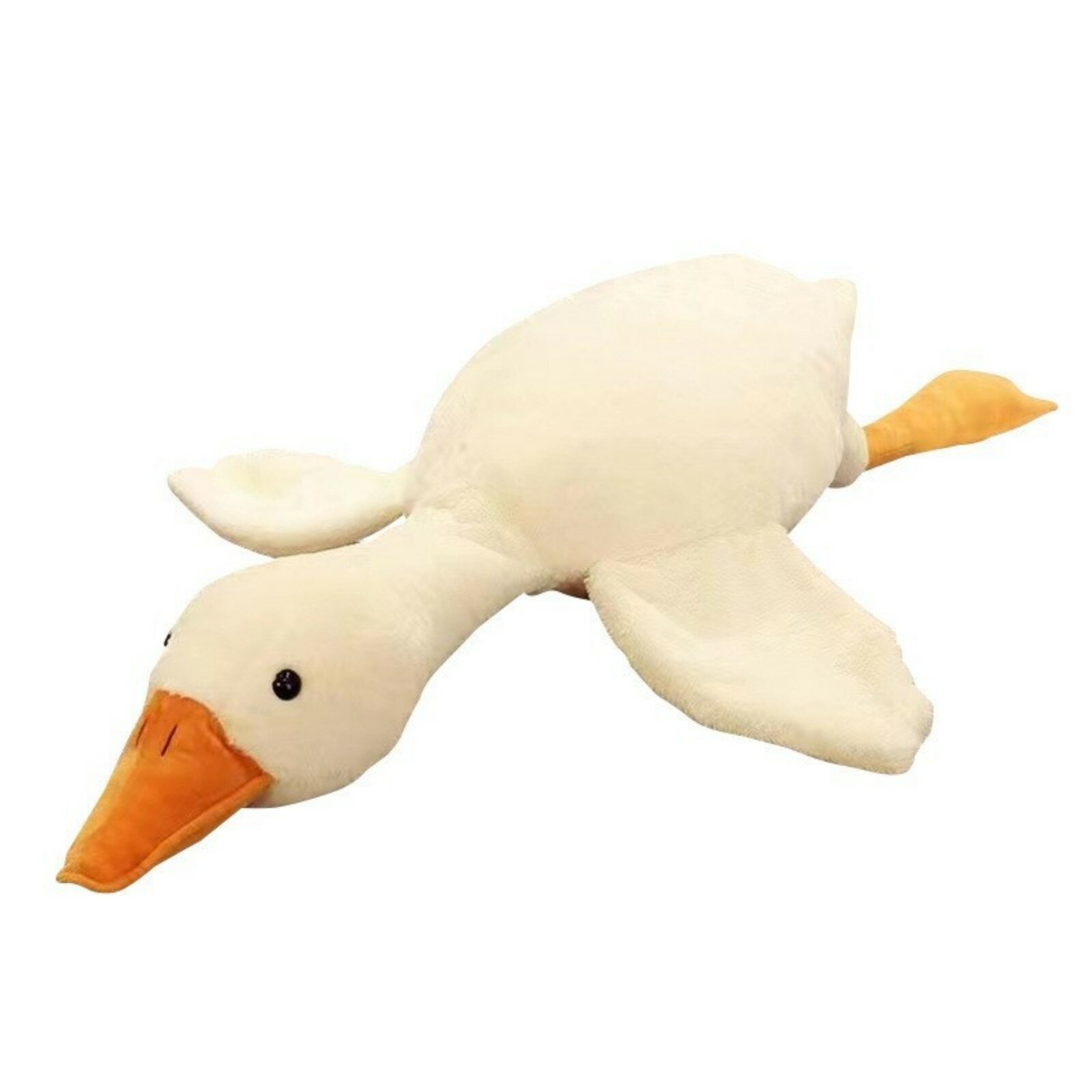 Huggy Duck Pajama Buddy, мягкая плюшевая игрушка MUSADIK TOY, белый цвет, высота 50 см, для детей с рождения, произведена в Китае