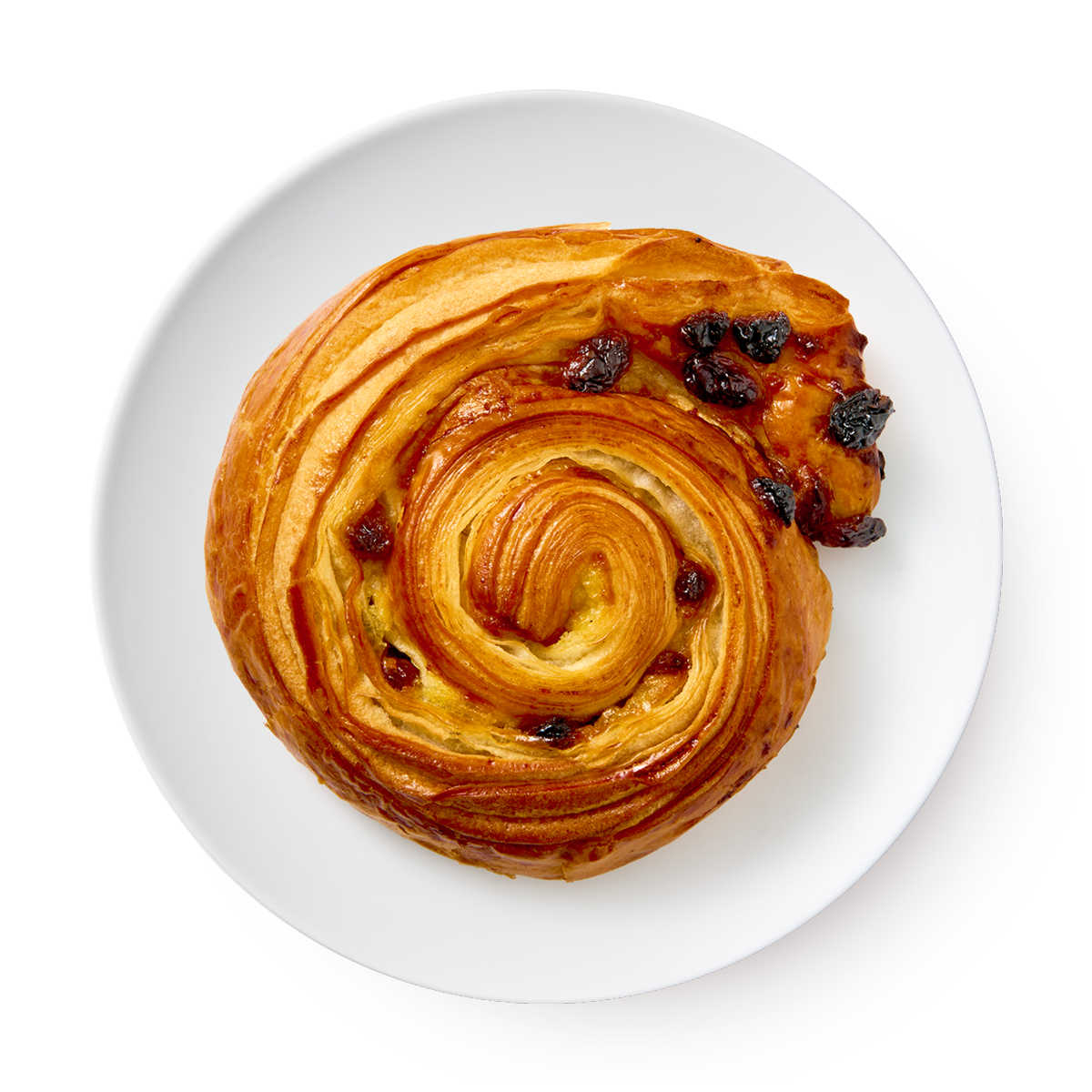 Булочка "Из Лавки" завиток, с изюмом, в упаковке, 65 г, 1 шт