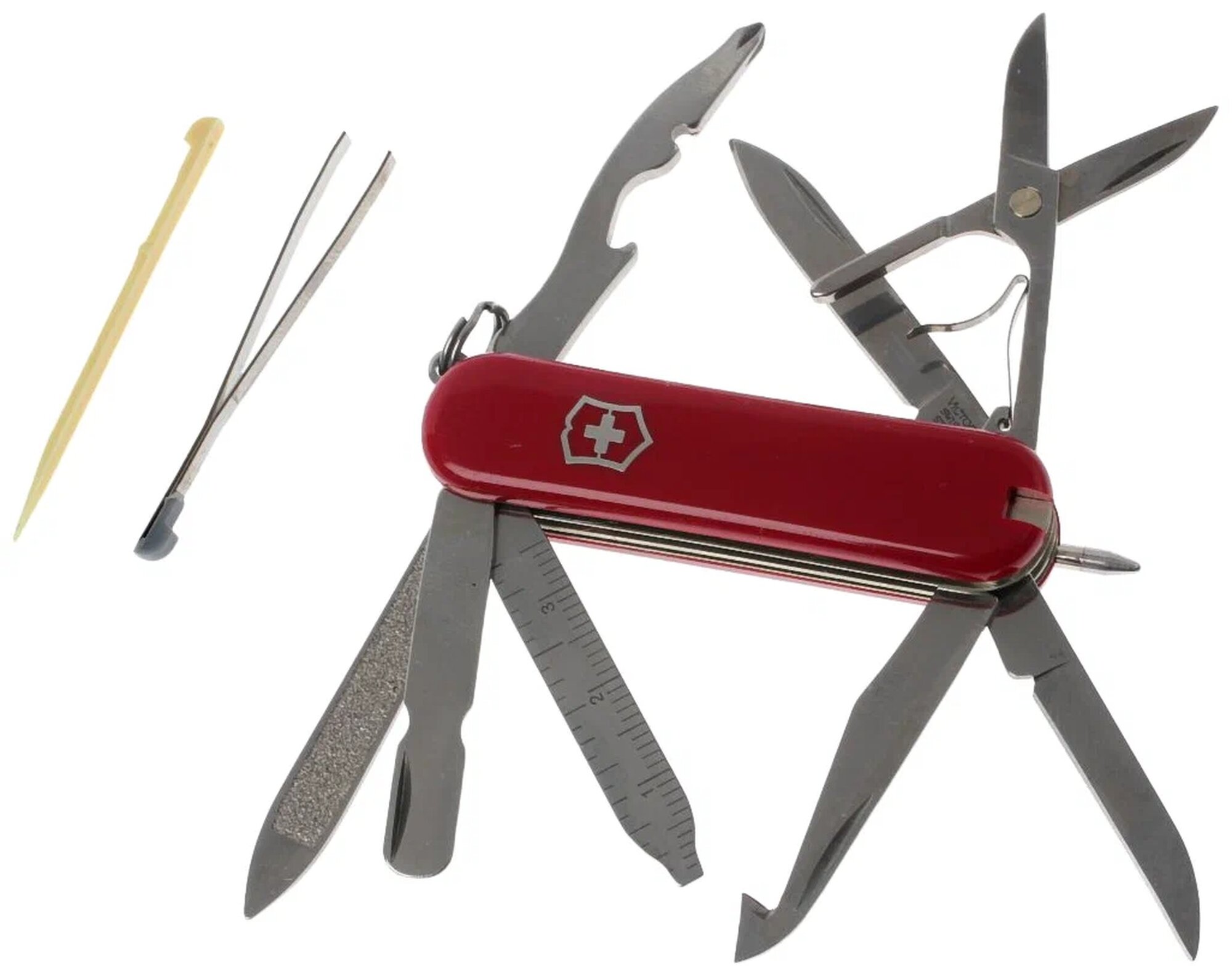 Нож перочинный VICTORINOX MiniChamp, 17 функций, складной, красный