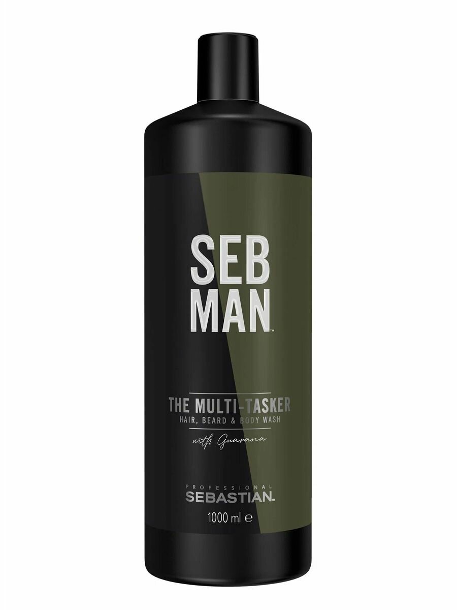 Sebastian Professional Шампунь для ухода за волосами, бородой и телом 3 в 1 THE MULTITASKER, 1000 мл