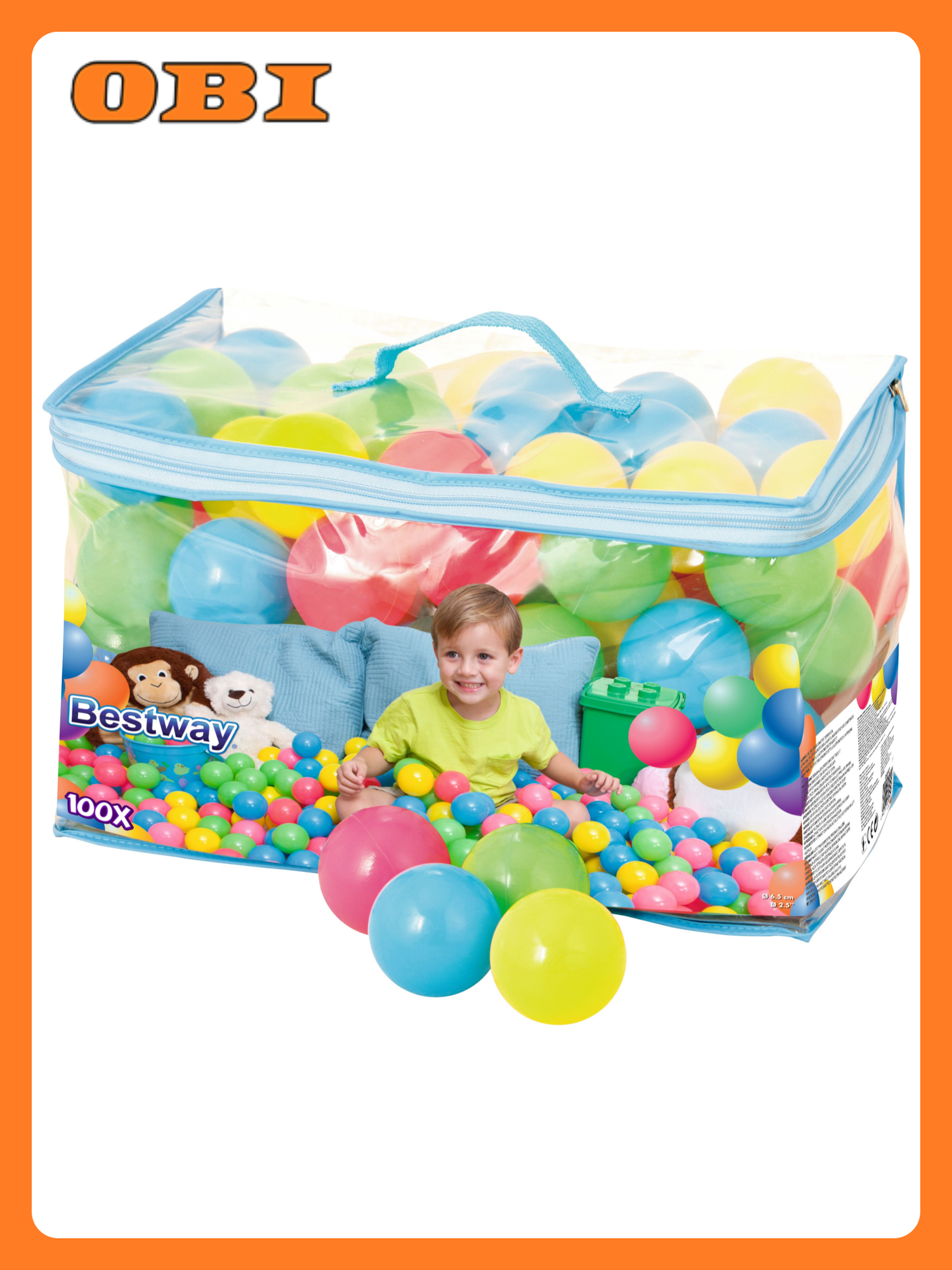 Набор мячей для бассейна Bestway 6,5 см 100 шт