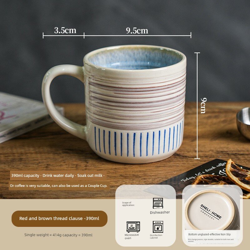 Кружка ручной работы из керамики Sheli для дома и офиса, высококачественная кофейная чашка, чашка для завтрака и