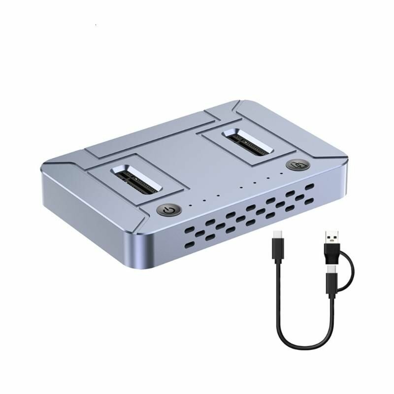 Док-станция для клонирования M.2 NVMe, двойной отсек, 20Gbps USB3.2