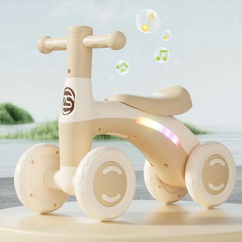 Толокар машина каталка Happy Baby, качалка детская, машинка для детей, мальчиков и девочек, светло-коричневый