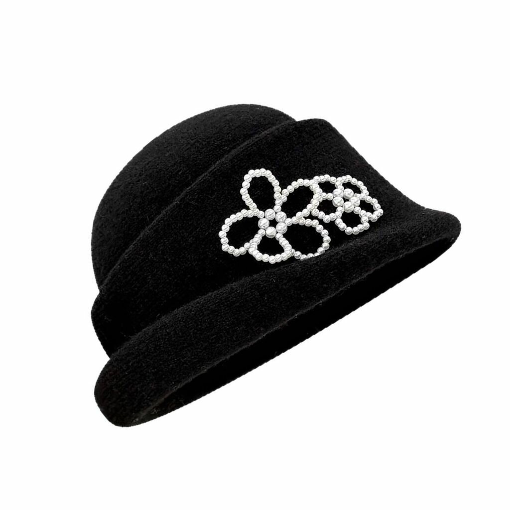 Цилиндр, шляпа-берет-черный