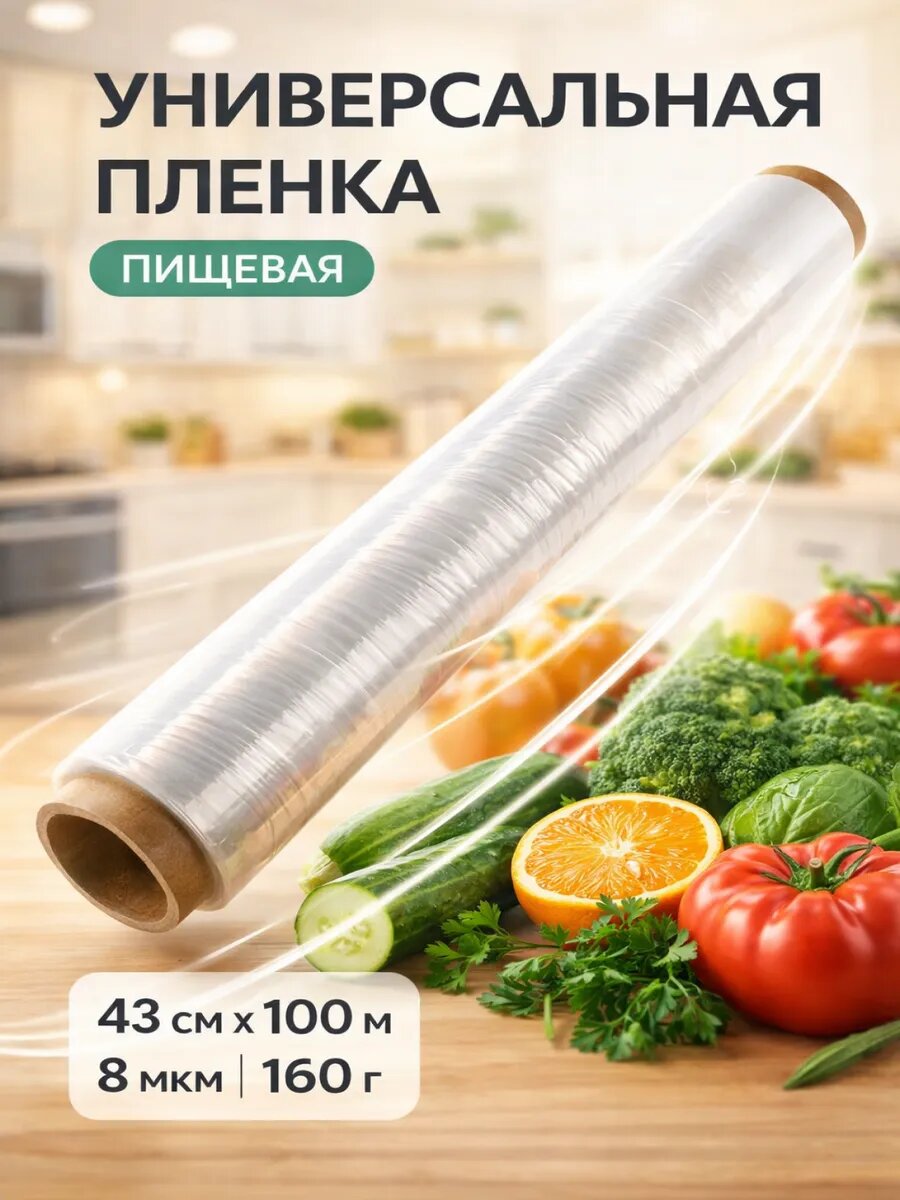 Пленка Сима-Ленд, для упаковки, пластик, 45смx100м, толщина 8мкм