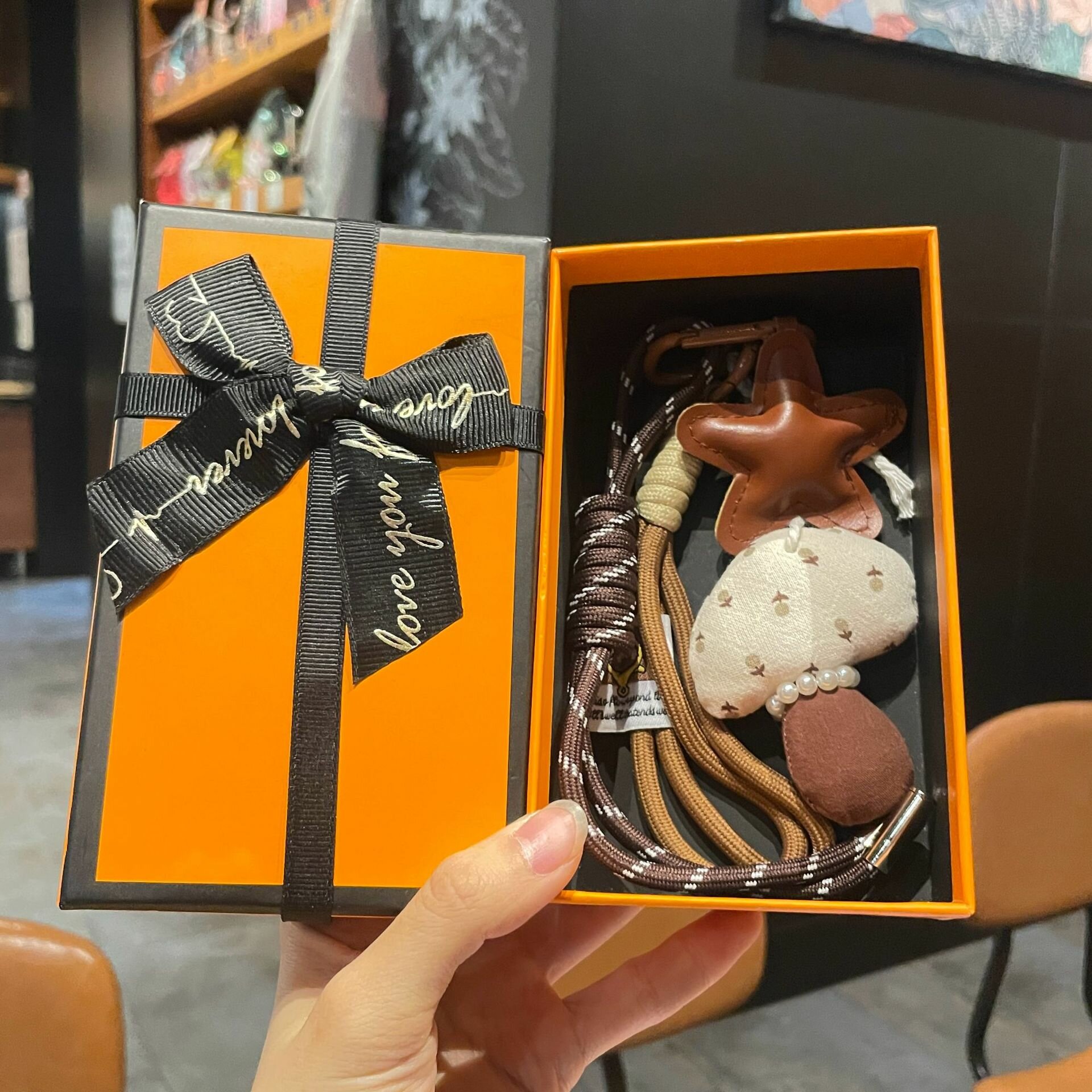 Брелок в виде гриба Miu, ткань в горошек с цветочным принтом, маленький кулон в виде гриба, сумка, подвеска для ключей,