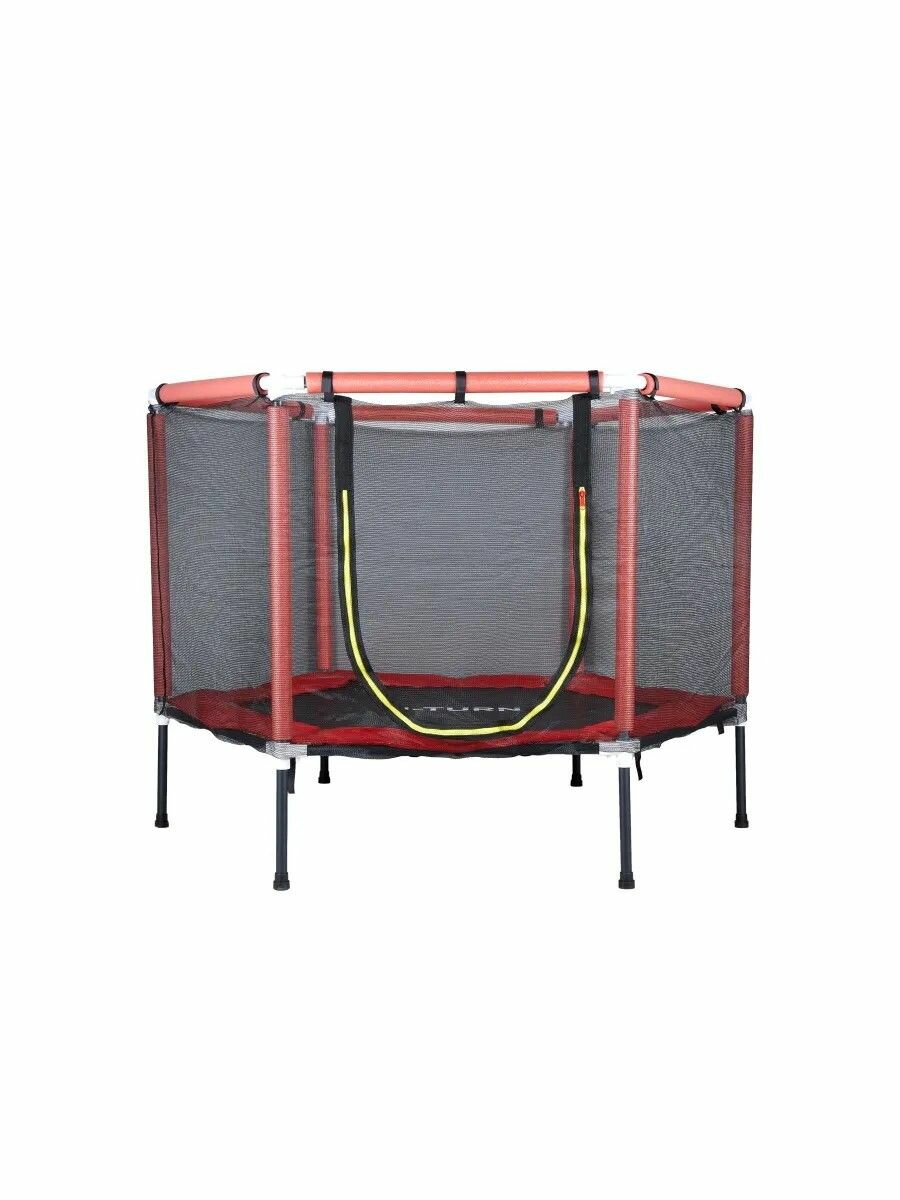 Батут U-TURN БСП-0675 Детский / До 120 кг / 157см / С сеткой / Розовый