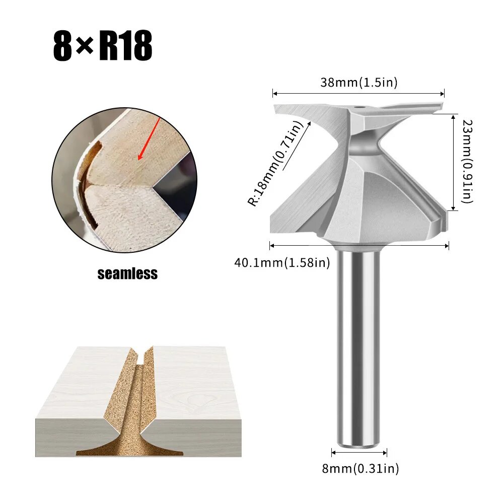 Фреза для дерева 8XR18mm, 6мм, для профилирования