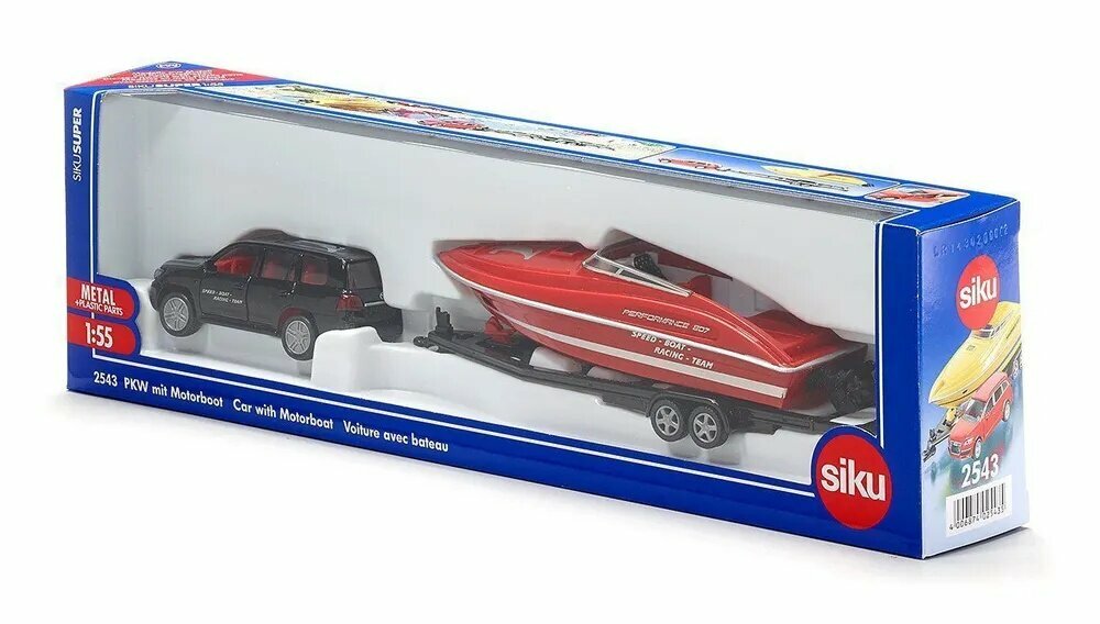 Набор Siku 1:55 машина с катером 2543