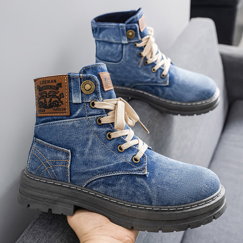 LUO Обувь мужская Летняя для бизнеса Канвас стиль люксовый/0808 blue