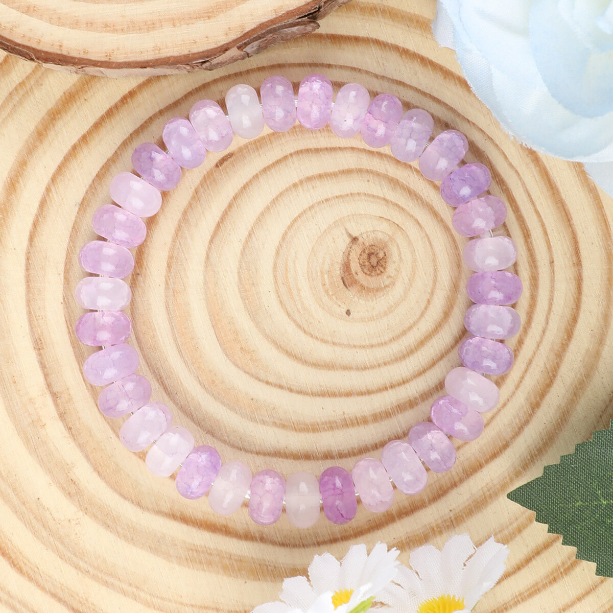 YM Mall Браслеты из бусин Агат разного цвета Счетная бусина Богатство