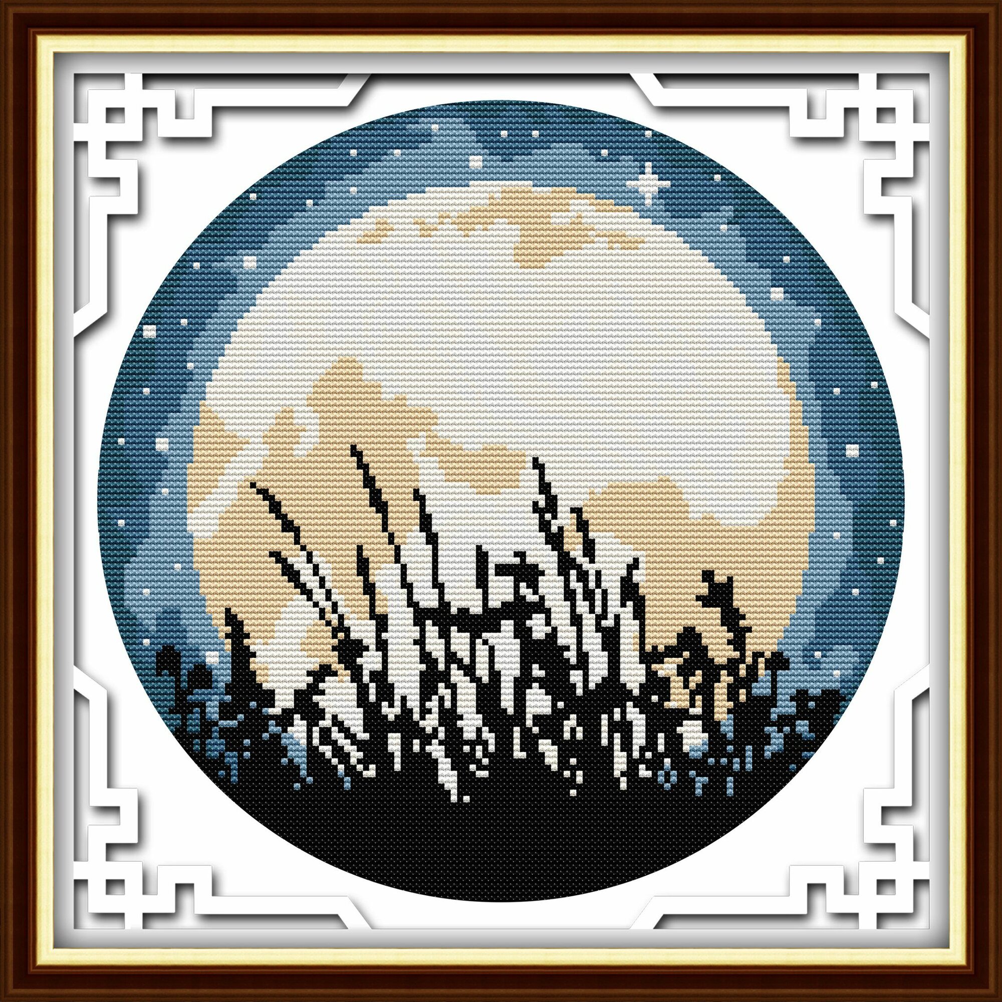 Эксклюзивный набор NKF для вышивки крестом Полная луна 39 на 39 см
