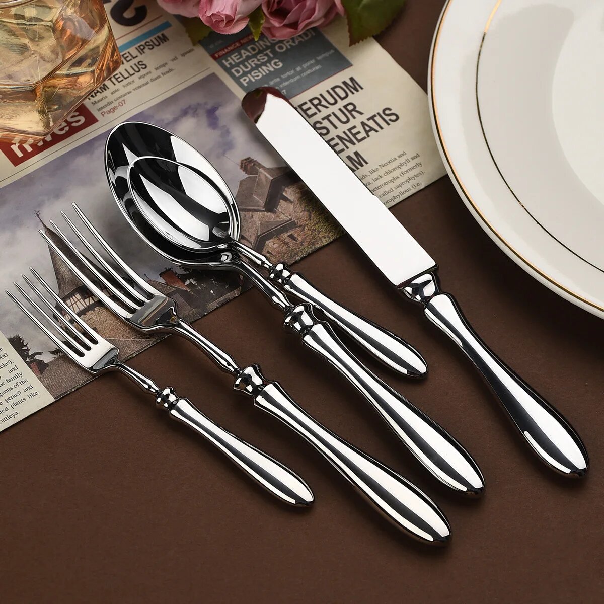 Набор столовых приборов KUBAC, 5Pcs Silver