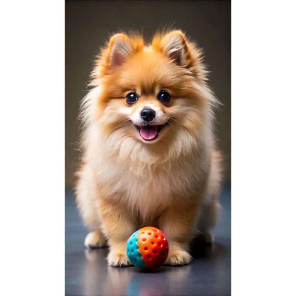 Алмазная Картина "Шпиц" 40х50 См Алмазная Вышивка / Картина Стразами Подарков