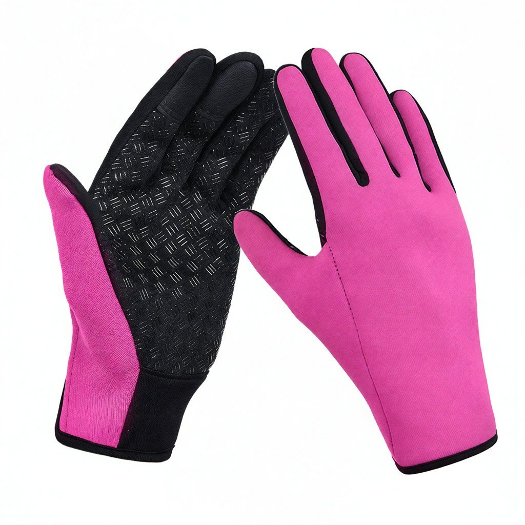 Kyncilor rukavice Outdoor Winter Non-slip Touching Screen для Sport Bike Riding, цвет: черный, лазурный, розовый, королевский синий, оранжевый, фиолетовый (выбор), материал: пухоподобный флис, размер: S, M, L, XL (выбор), количество: 1 пара