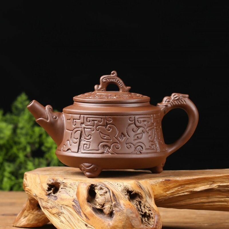 Чайник глиняный символ счастья, красный терракот, 320 мл