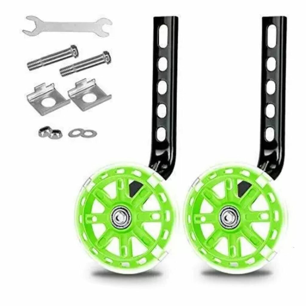 Тренировочные колеса для детских велосипедов 12-20 дюймов, Зеленый