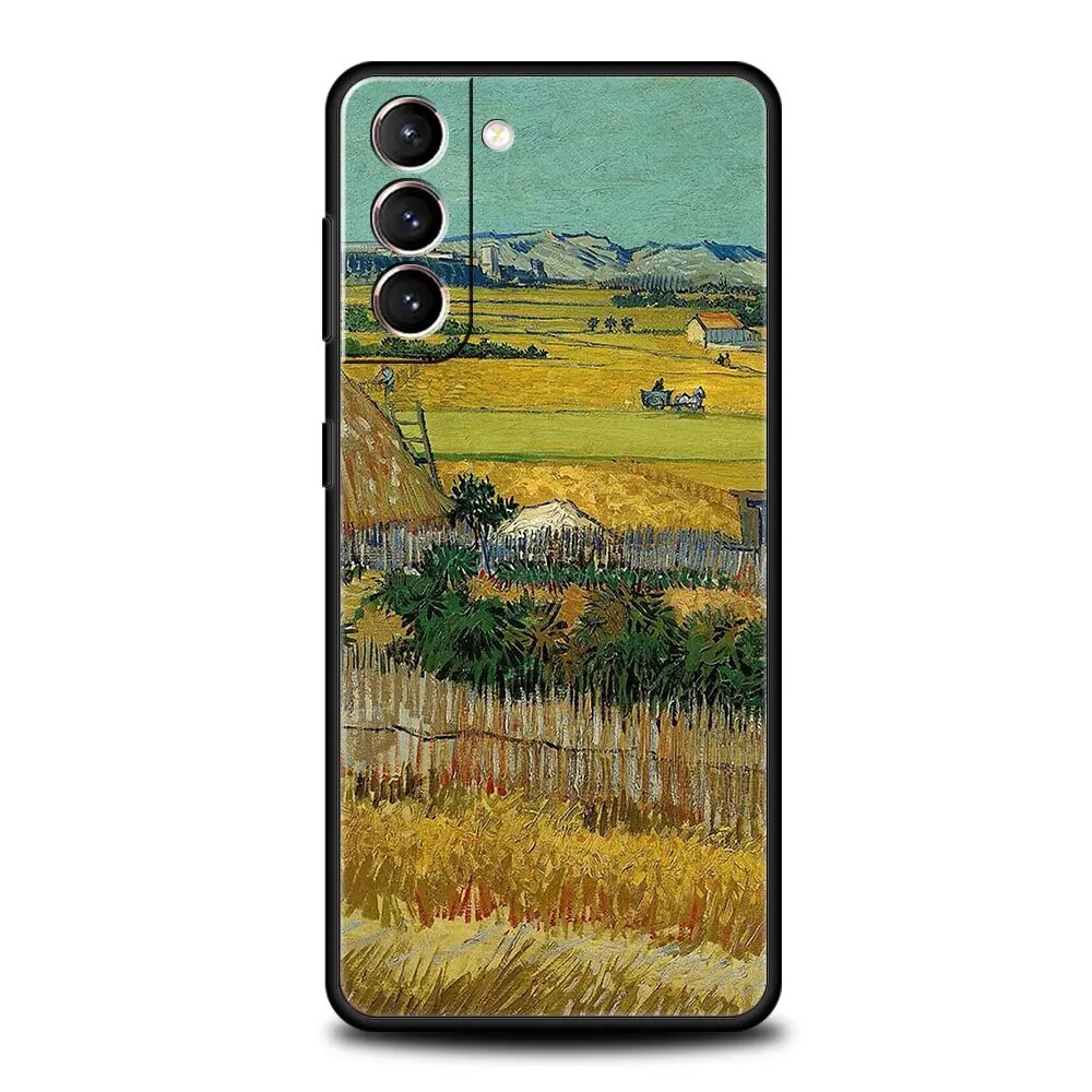 Чехол для телефона с картиной маслом Ван Гога для Samsung Galaxy S23 S22 S21 Ultra S20 FE 5G S10 S9 S24 Plus S10E, черный силиконовый чехол A4, For Samsung S23