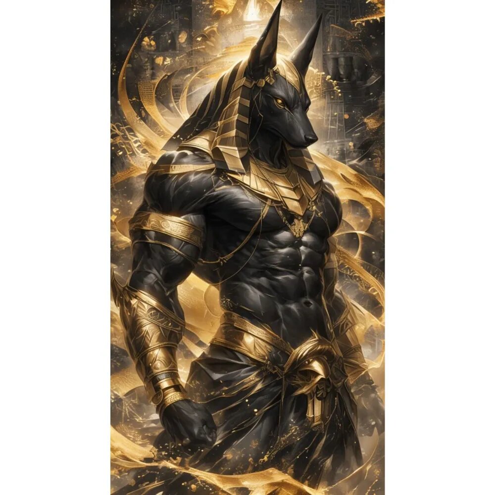 Алмазная Картина "Анубис" 40х50 См Алмазная Вышивка / Картина Стразами Подарков