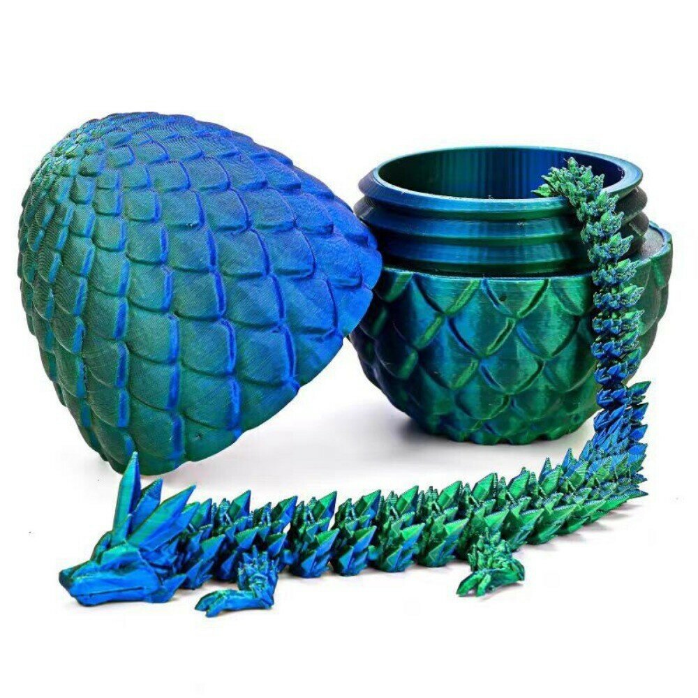 Полностью сочлененный дракон с 3D-принтом в яйце Crystal Dragon Подарок на Хэллоуин