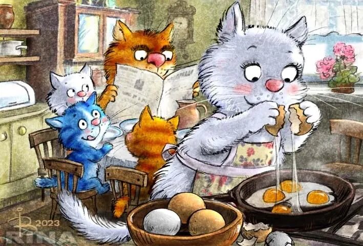 Алмазная Мозаика "Синие Коты" 40x50 См, Безрамная, Идеальна Для Дома, Украшения, Подарков.