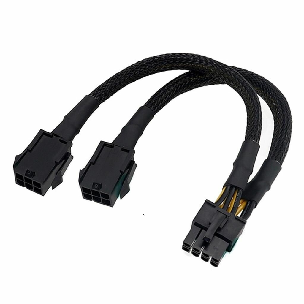 6 Pin Female 8 Pin Male адаптер для видеокарты