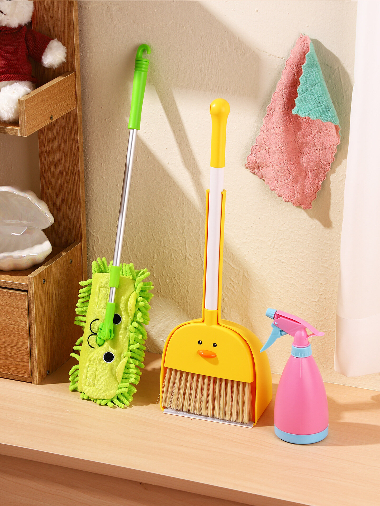 Игрушки для ролевых игр "Умный мозг", детские инструменты для уборки, набор метлы, пылесоса и швабры для развития жизненных навыков