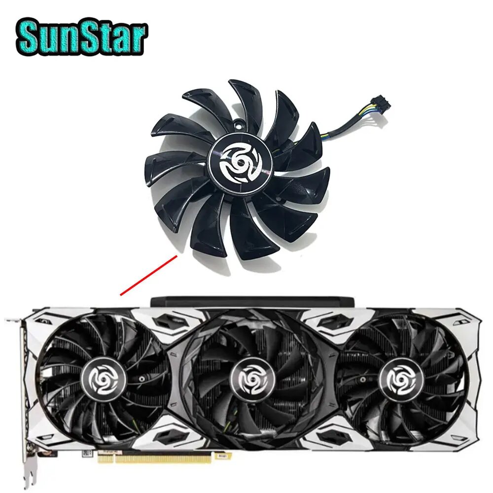 LS GA92S2U вентилятор охлаждения видеокарты для ZOTAC RTX 3060 3060TI 3070 3070TI 3080 3080TI 3090 Apocalypse FAN-A