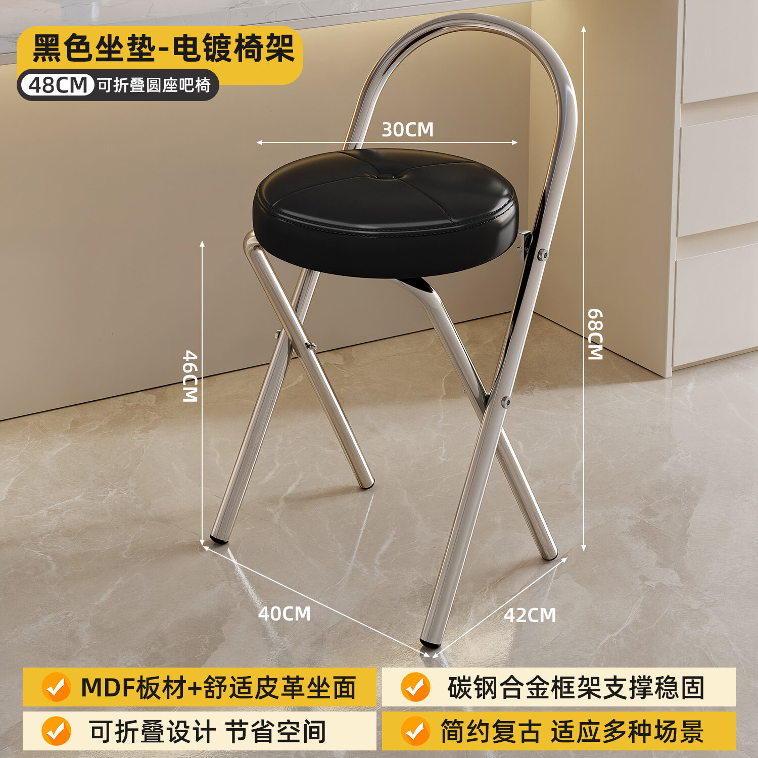 Барный стул Hengyixuan, высокий стул для дома, офисный барный стул, ротанговый обеденный стул, легкий складной стул с спинкой для улицы