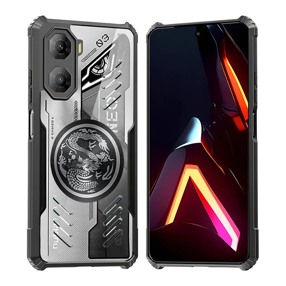 Магнитный акриловый прозрачный ударопрочный чехол для Nubia Neo 3 4G/5G - премиум защитный чехол с антицарапинным