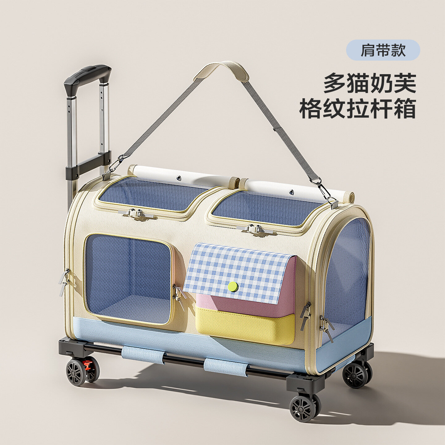 Чемодан на колесиках, портативный рюкзак для путешествий, многофункциональный чемодан большой вместимости.