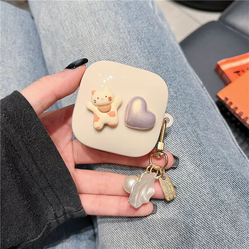 Кремово-белый чехол для наушников Redmi Buds6 Vitality Edition, чехол для наушников Redmi Buds6, защитный чехол для