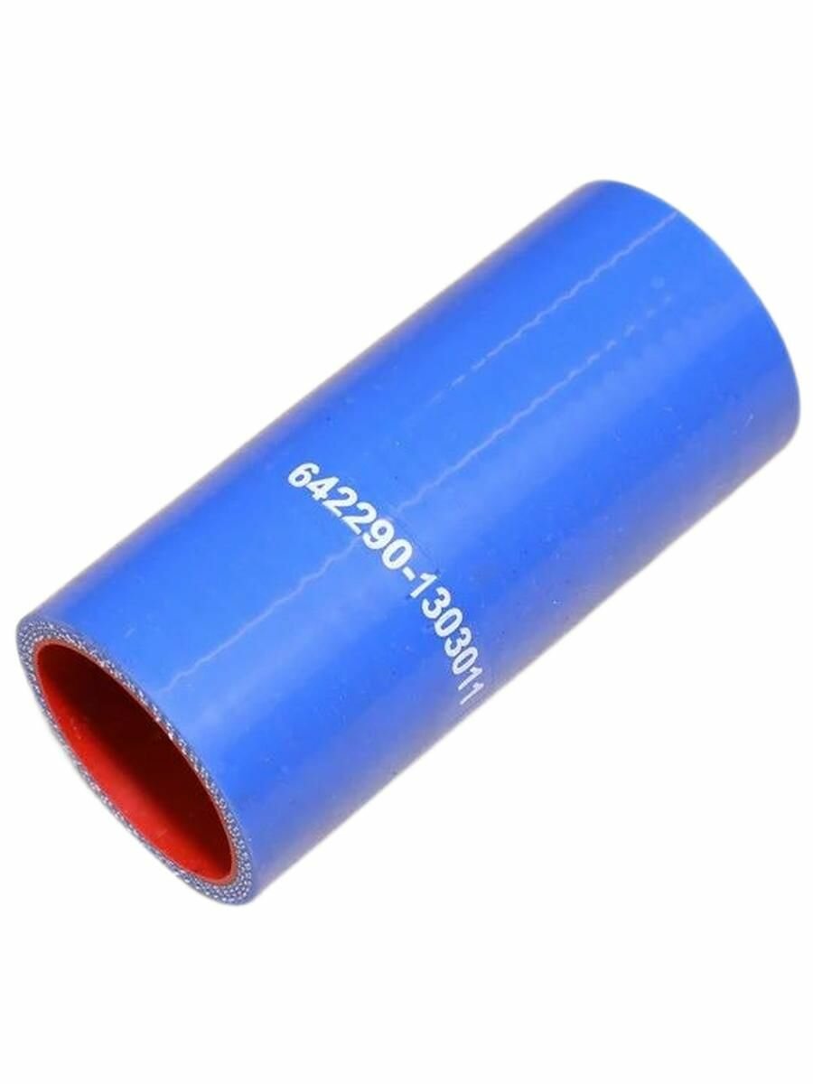 Патрубок радиатора а/м МАЗ верхний D-42 L-110 (силик. синий) 642290-1303011