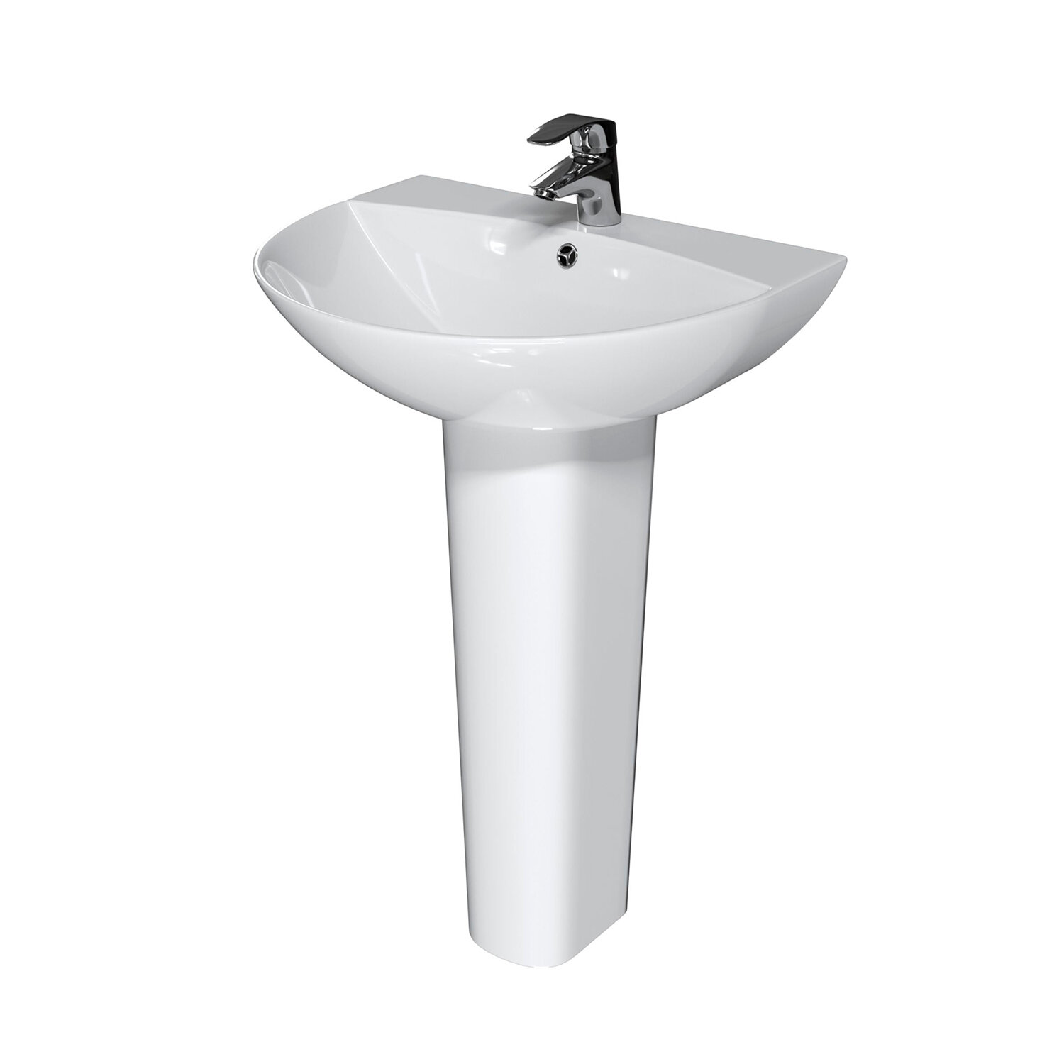 Раковина Azario VIADA 560х470х805 на пьедестале, белый (AZ-5001)