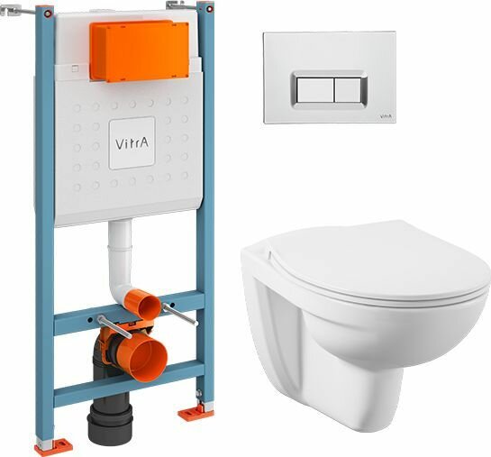 Комплект 4 в 1 VitrA Normus 9773B003-7200 кнопка хром