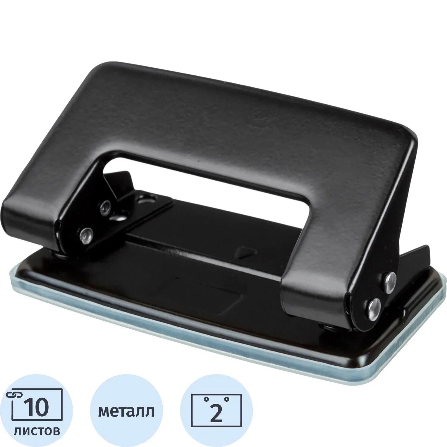 Дырокол Attache Economy до 10 листов, без линейки, цвет черный