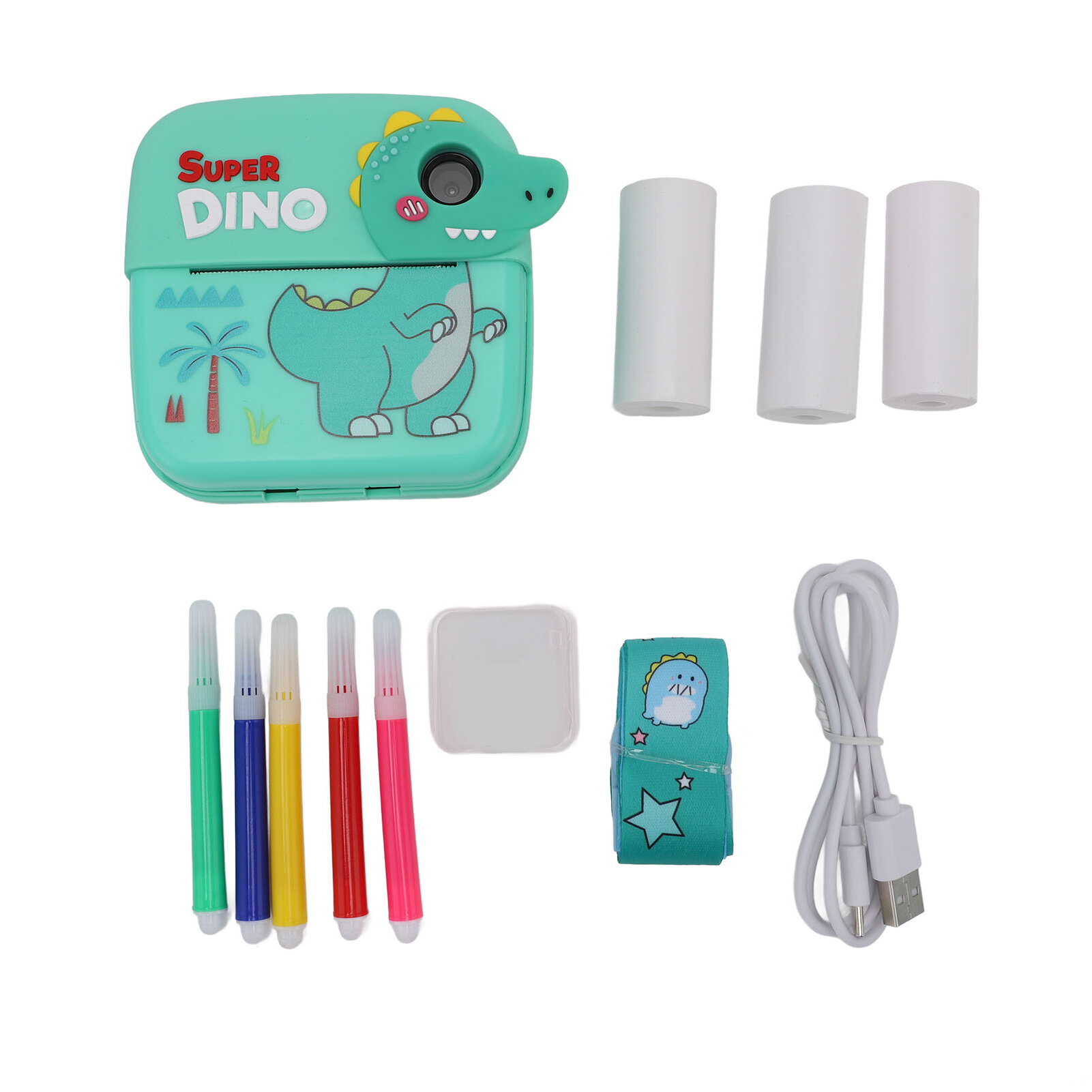 Мгновенная камера печати 24MP 1080p HD Передняя и задняя часть VGA Dual Lins 2,4 -дюймовый экран Cartoon Camera Monstant Camer