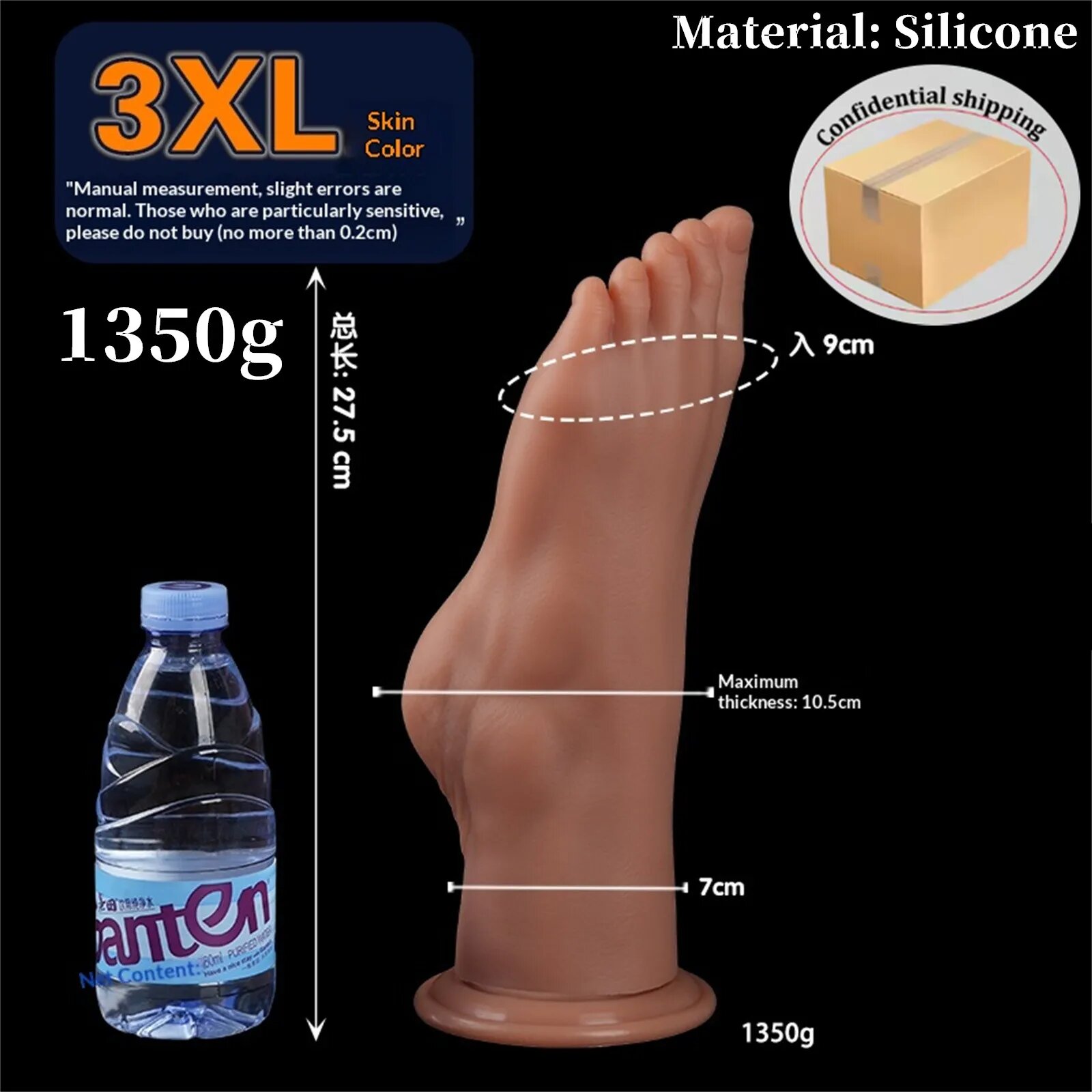 Новая анальная пробка огромных ног, большая силиконовая задница, глубокий мастурбатор, 3XL