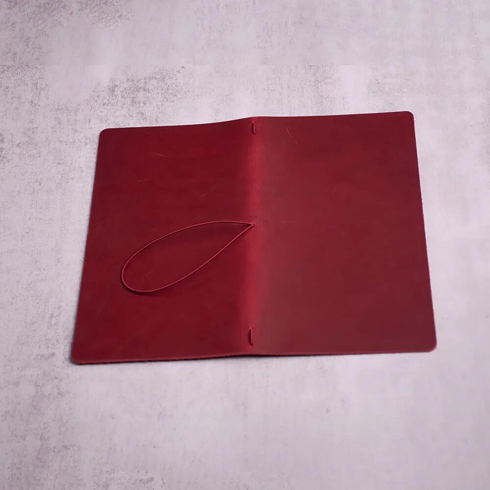 RAYSLIN Чехлы для блокнотов из кожи Crazy Horse A5 Красный, Passport, RED