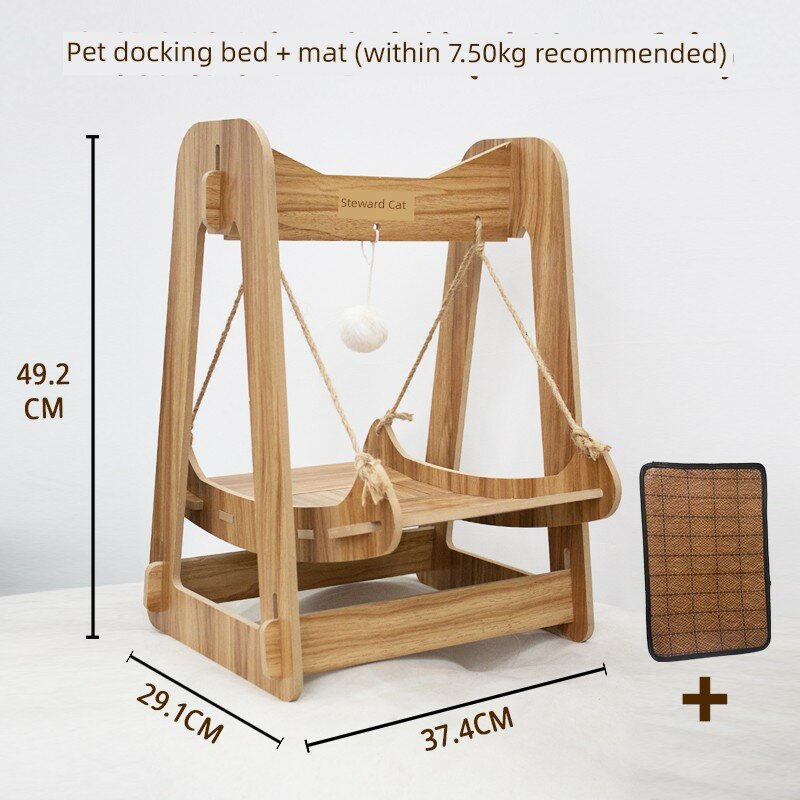 Качели для кошек, лежанка для кошек, кресло-качалка для животных, гамак-качели для котят, всесезонная деревянная