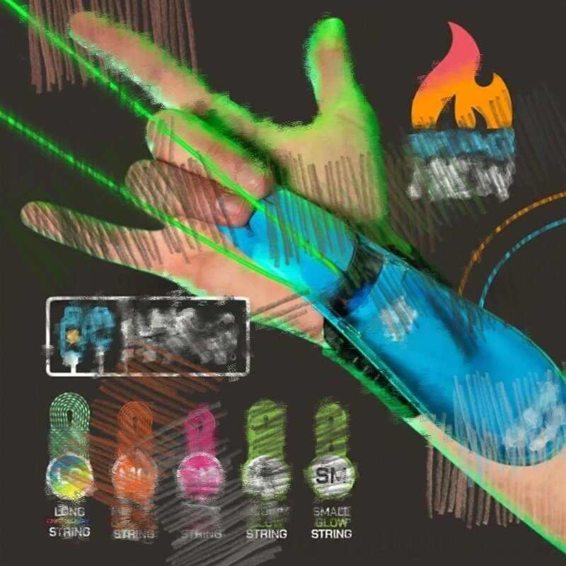 Независимый станок Бестселлер Первый в мире стрелочный веб-шутер Светящаяся рогатка