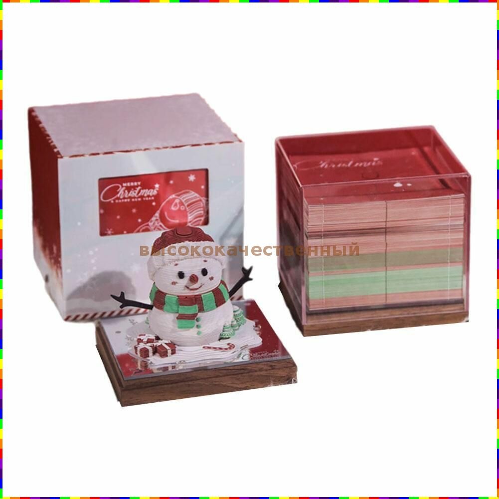 3D календарь 2026 с фигуркой снеговика, отрывной на каждый день, стильный новогодний подарок в английском стиле