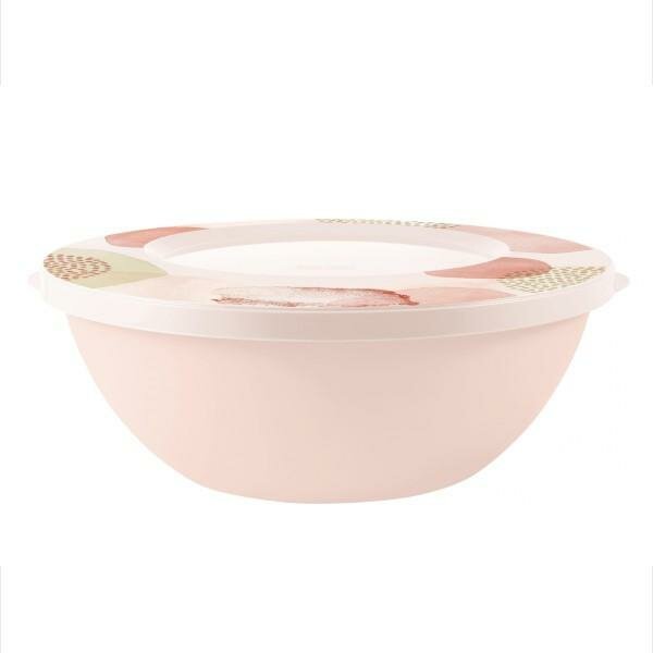 Миска Plast team "Pastel", с крышкой, 3 л, цвет Персиковая карамель