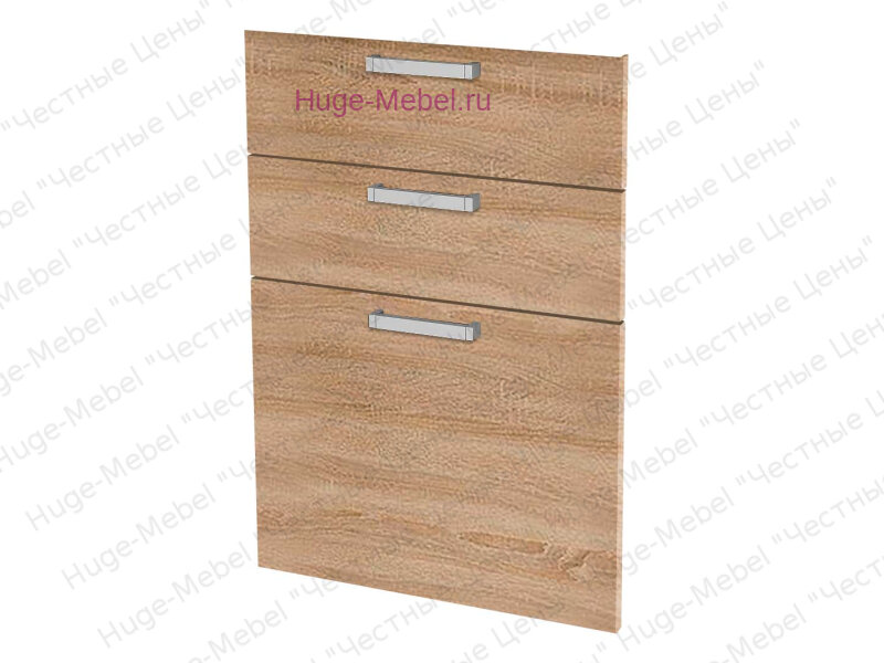 Кухонный фасад Ф-43 дуб сонома (Бетон) Huge Mebel . Ширина 596 Высота 702. Кухонные фасады