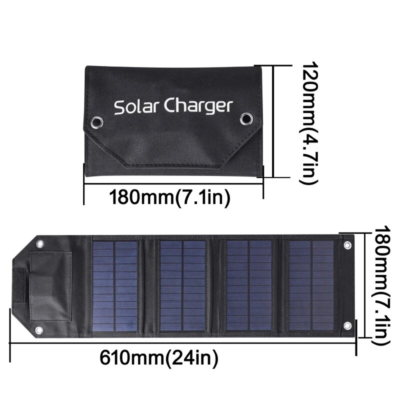 SUNWALK Портативная складная солнечная панель 60 Вт SPB4Z Black