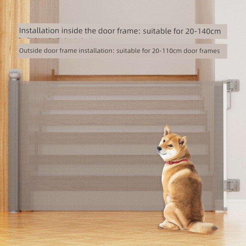 Выдвижная ограда для кошек и собак, установка без сверления, защитный барьер для детей, перегородка для помещений.